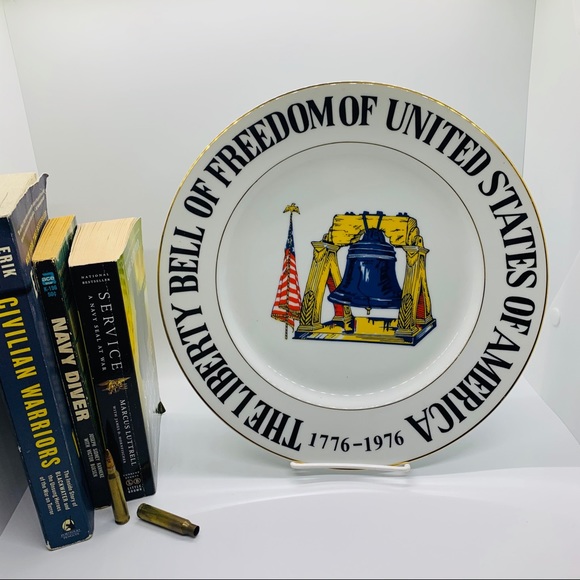 Accents | Vintage Usa America Patriotic Art Plate Decor | Poshmark